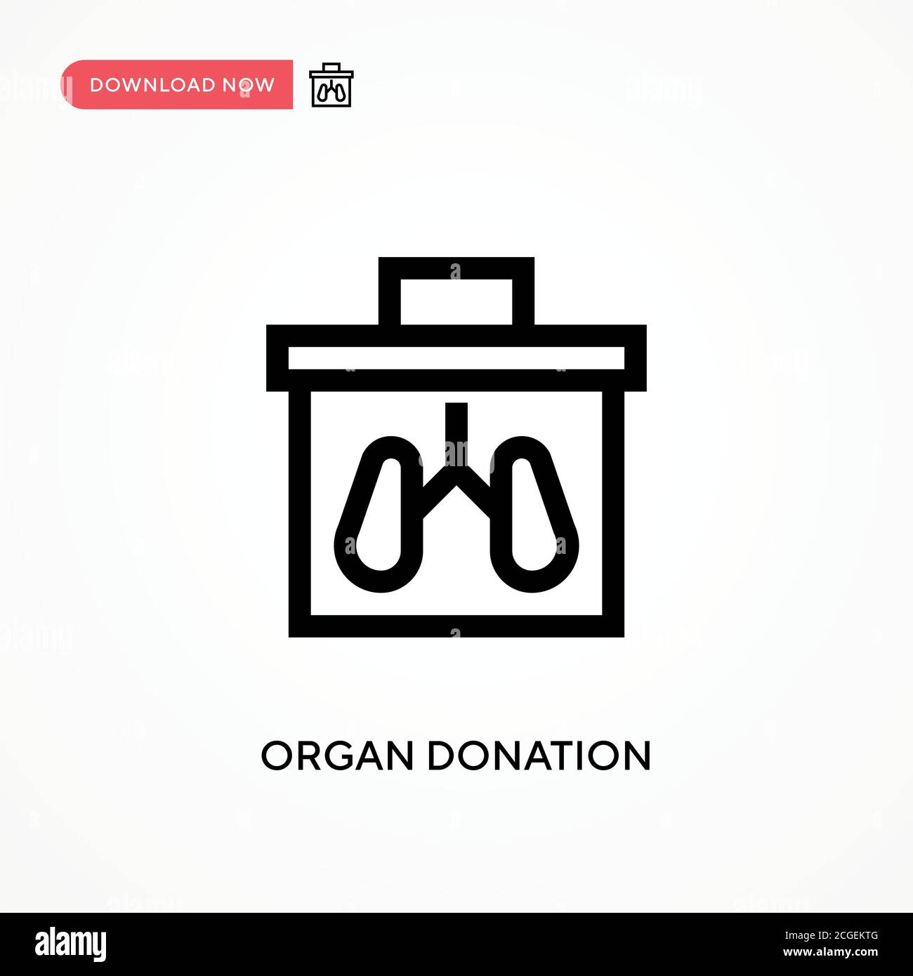 Organ donation Simple vector icon. Modern, simple flat vector ...