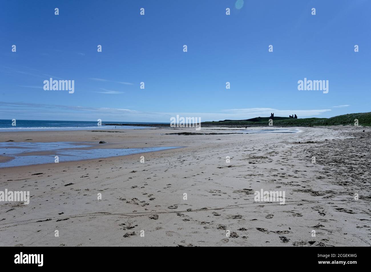 Beadnell Bay and beach in Northumberland Stock Photo - Alamy