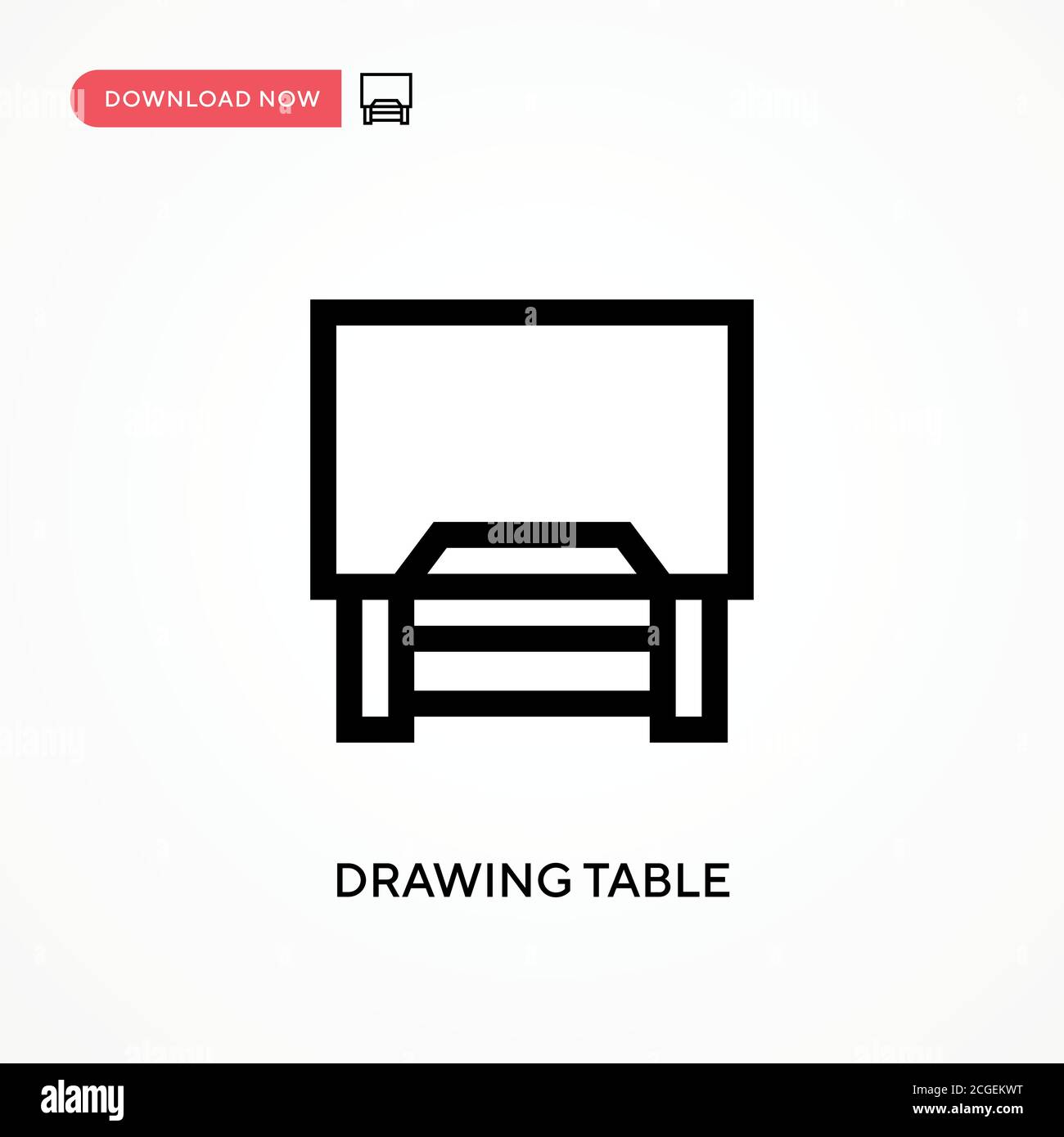 Drawing table Simple vector icon. Modern, simple flat vector ...