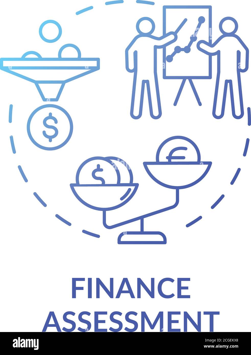 Finance assessment concept icon Stock Vector Image & Art - Alamy