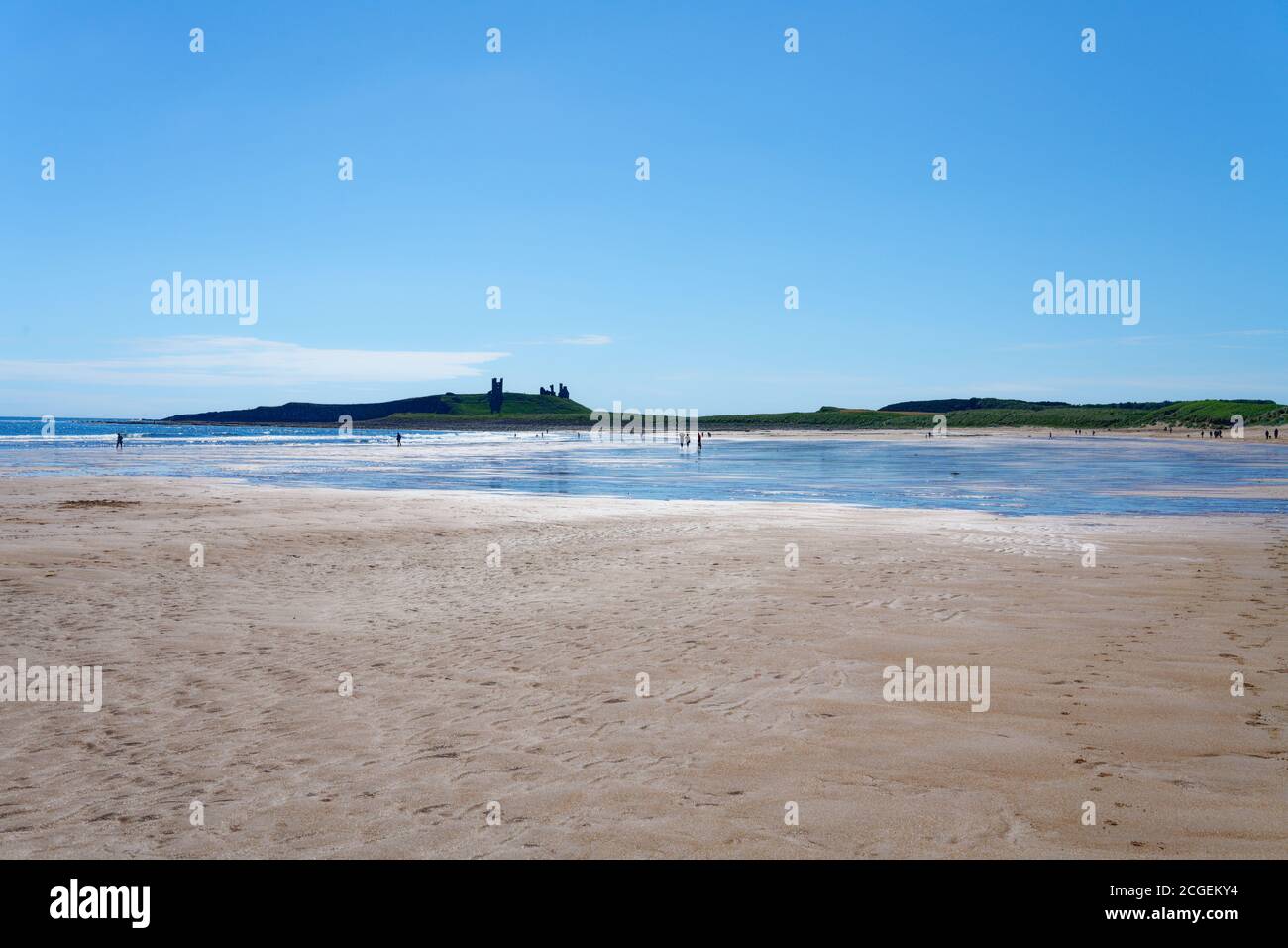 Beadnell Bay and beach in Northumberland Stock Photo - Alamy