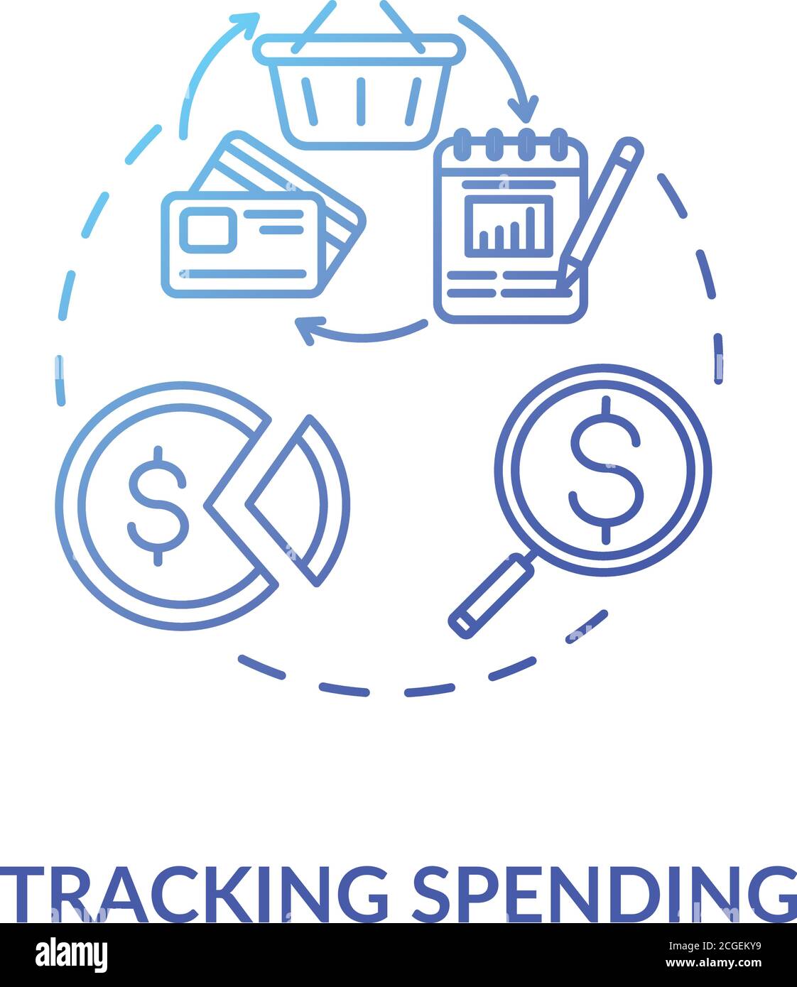 Tracking spending concept icon Stock Vector Image & Art - Alamy