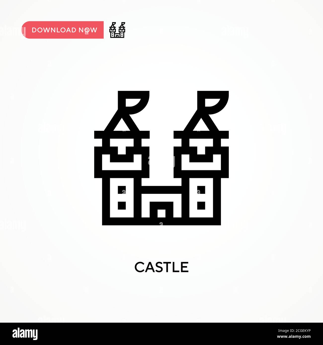Castle Simple vector icon. Modern, simple flat vector illustration for ...