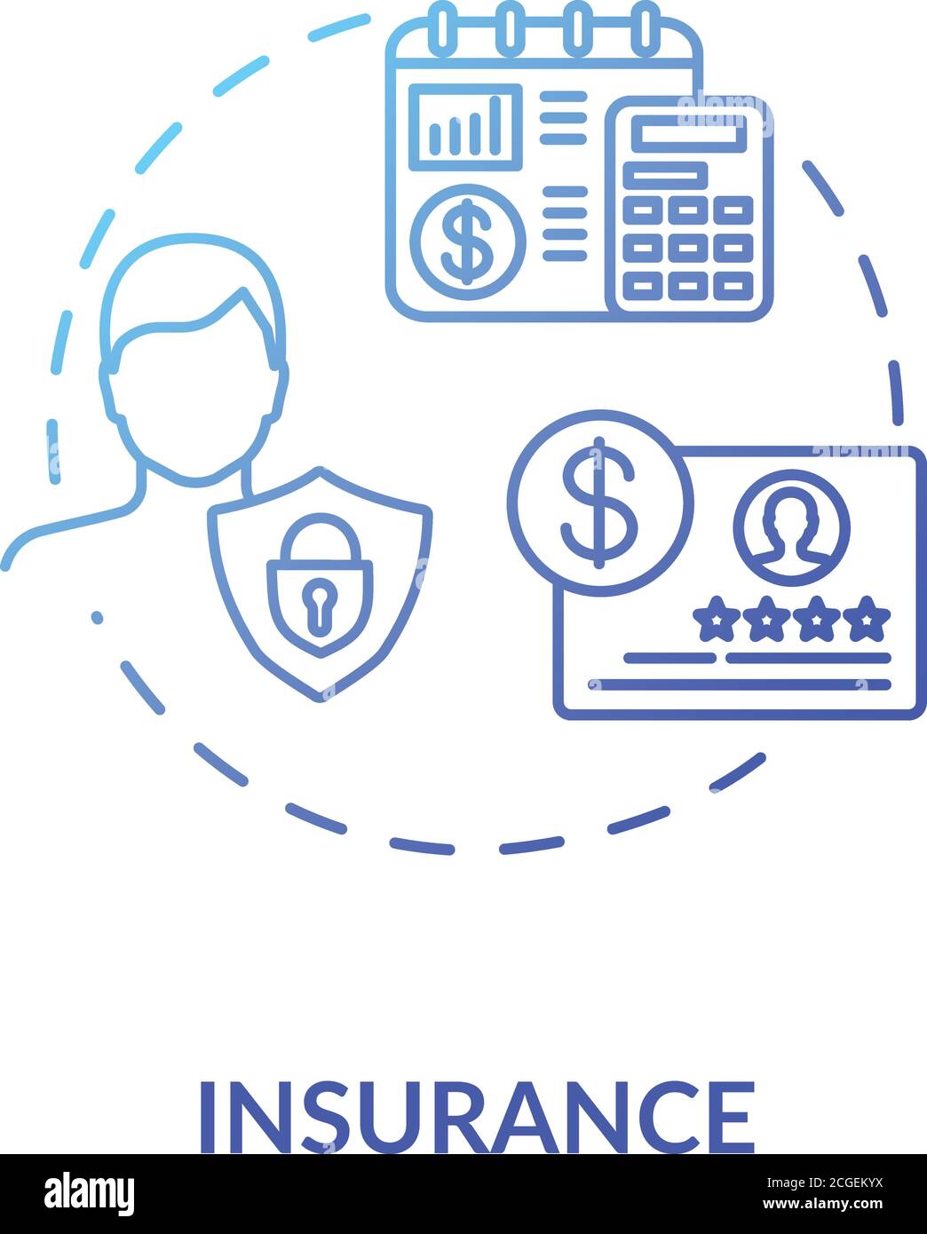 Insurance concept icon Stock Vector Image & Art - Alamy