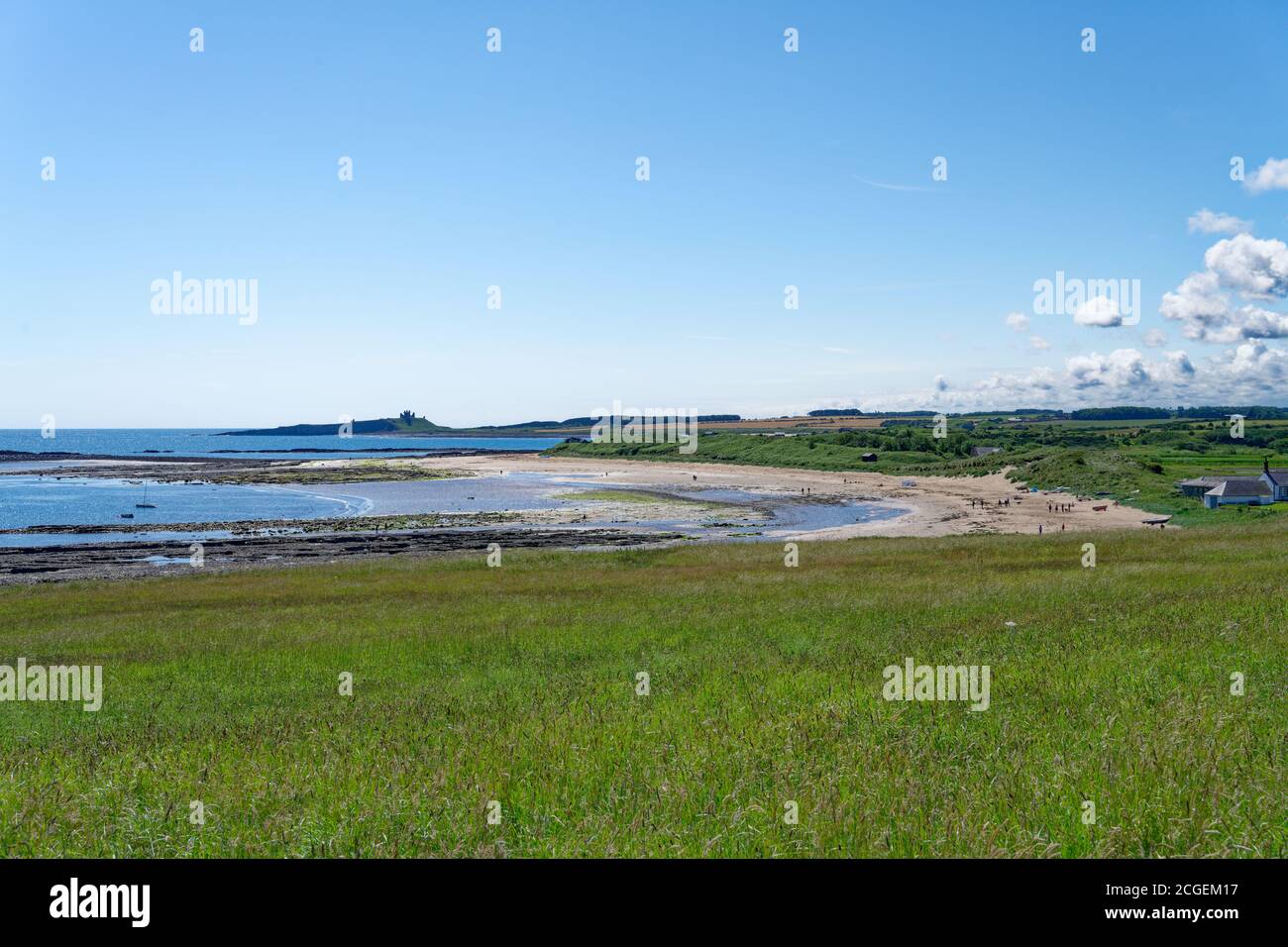 Beadnell Bay and beach in Northumberland Stock Photo - Alamy