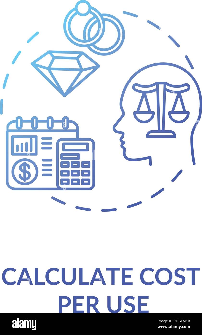 Calculate cost per use concept icon Stock Vector Image & Art - Alamy Calculate cost per use concept icon Stock Vector Image & Art - Alamy