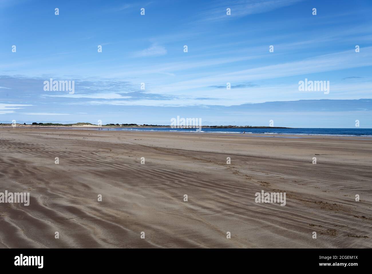 Beadnell Bay and beach in Northumberland Stock Photo - Alamy