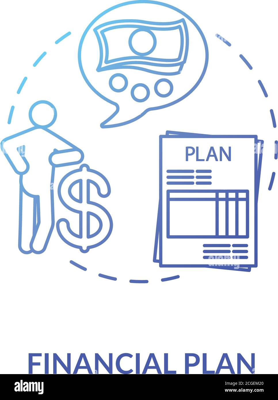 Financial plan concept icon Stock Vector Image & Art - Alamy