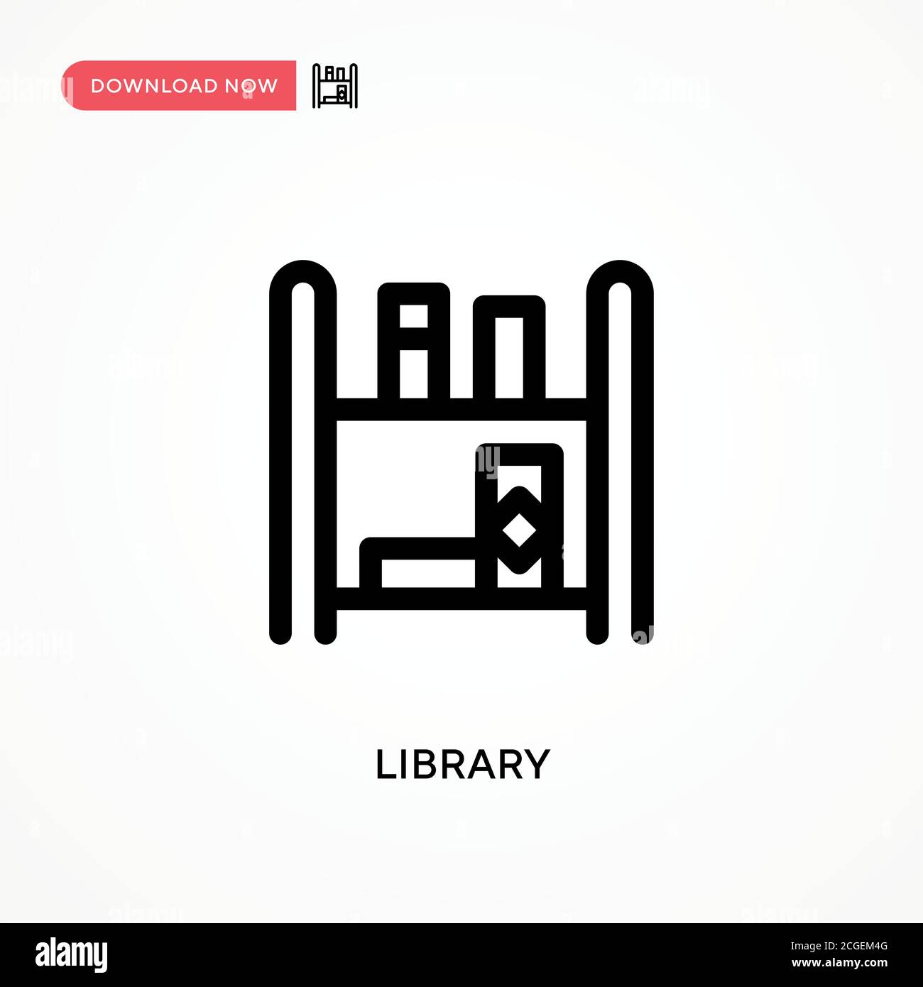 Library Simple vector icon. Modern, simple flat vector illustration for ...