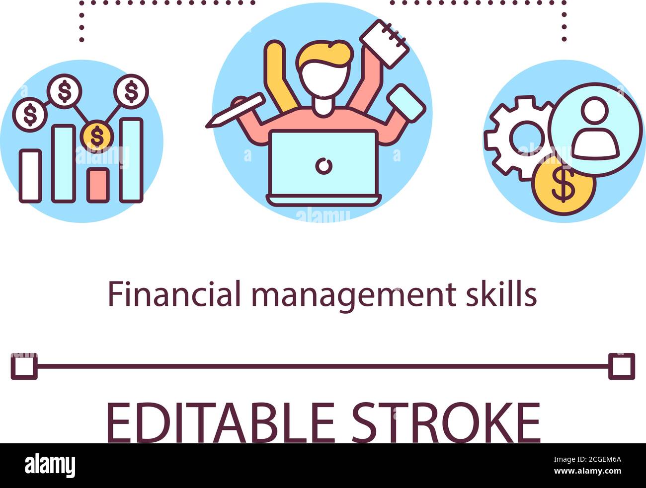 Financial management skills concept icon Stock Vector Image & Art - Alamy