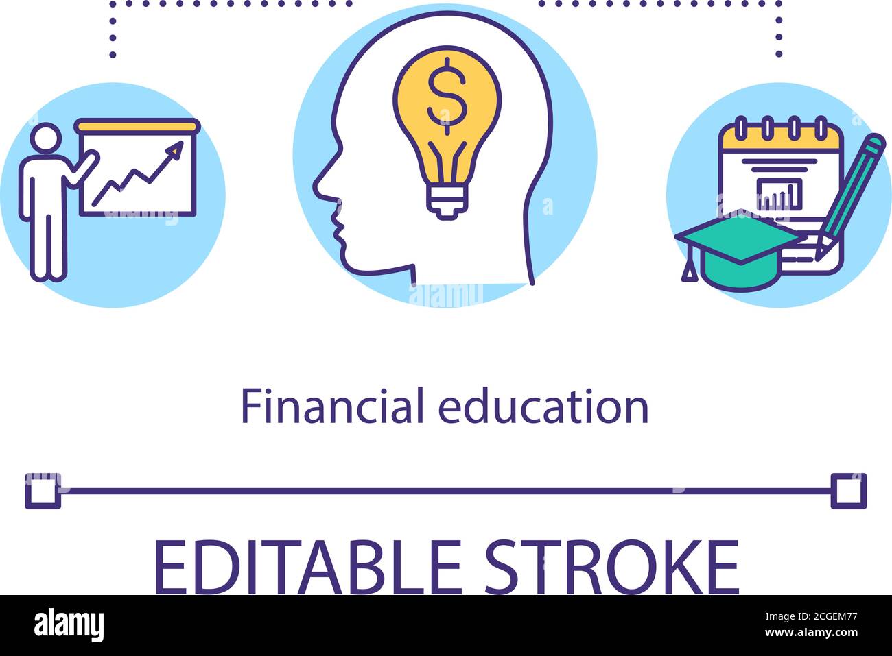 Financial education concept icon Stock Vector Image & Art - Alamy