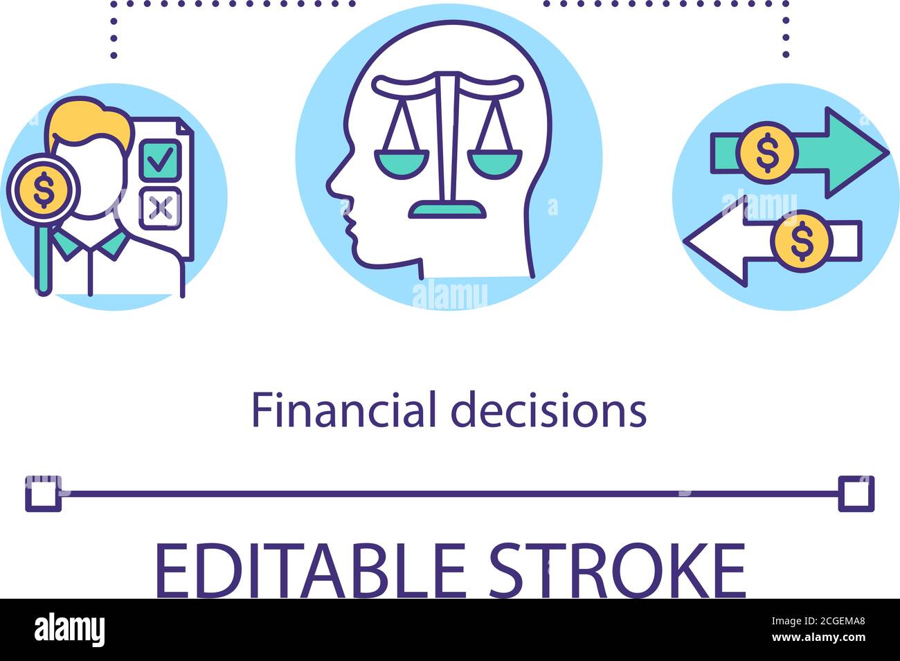 Financial decisions concept icon Stock Vector Image & Art - Alamy