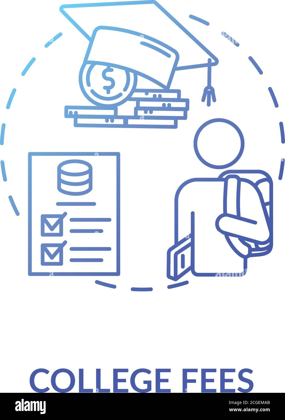 College fees concept icon Stock Vector Image & Art - Alamy