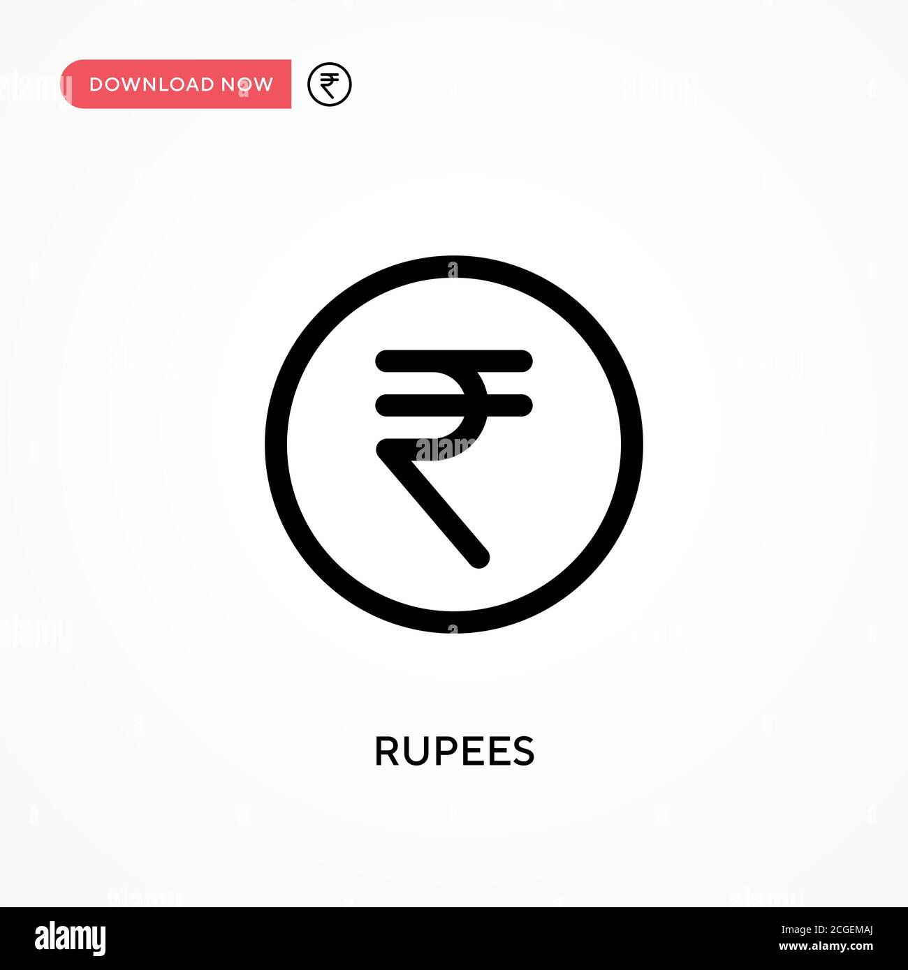 Indian rupee currency note sign Stock Vector Images - Alamy