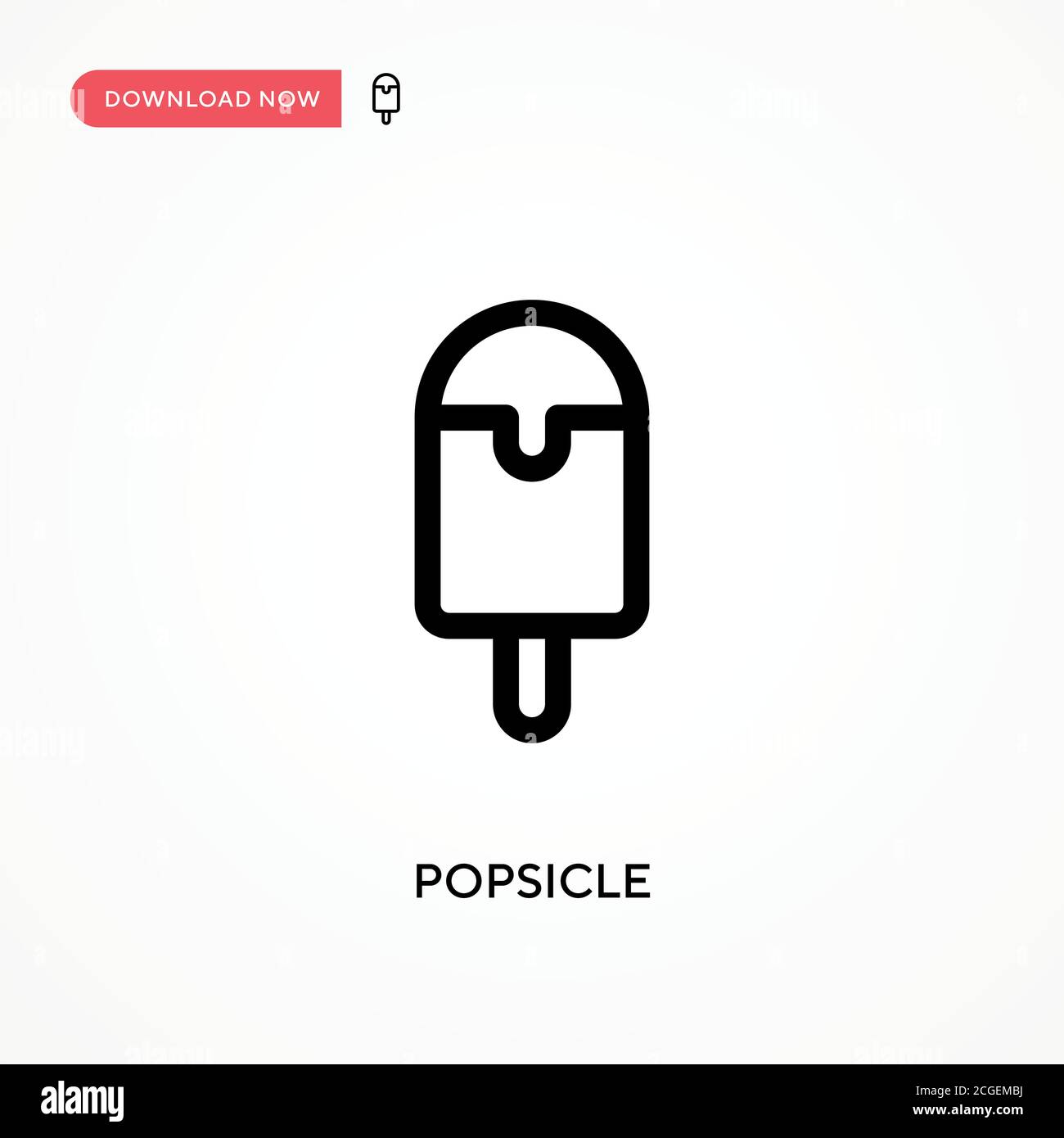 Popsicle Simple vector icon. Modern, simple flat vector illustration ...