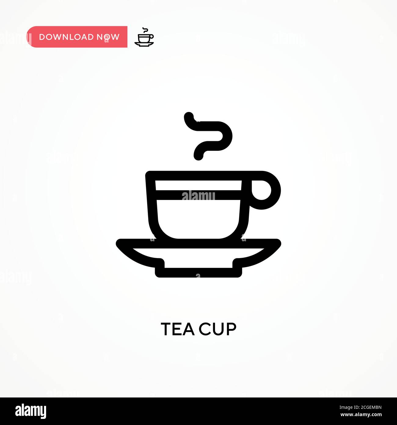 Tea cup Simple vector icon. Modern, simple flat vector illustration for ...