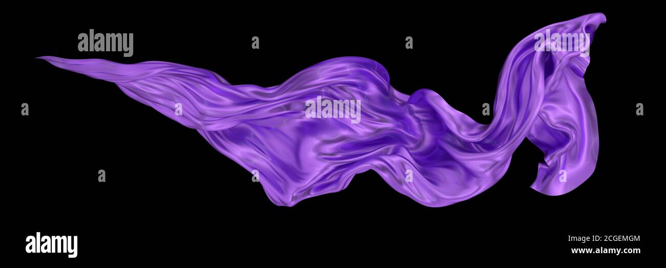 Beautiful violet wavy fabric with metal texture and varnished surface ...