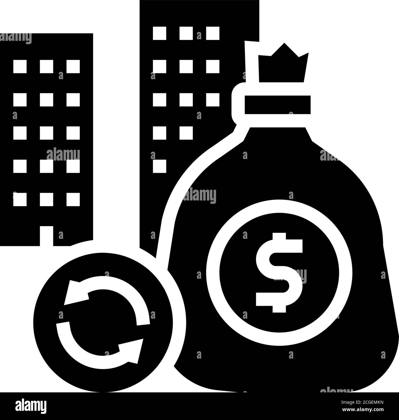 real estate investment glyph icon vector isolated illustration Stock ...