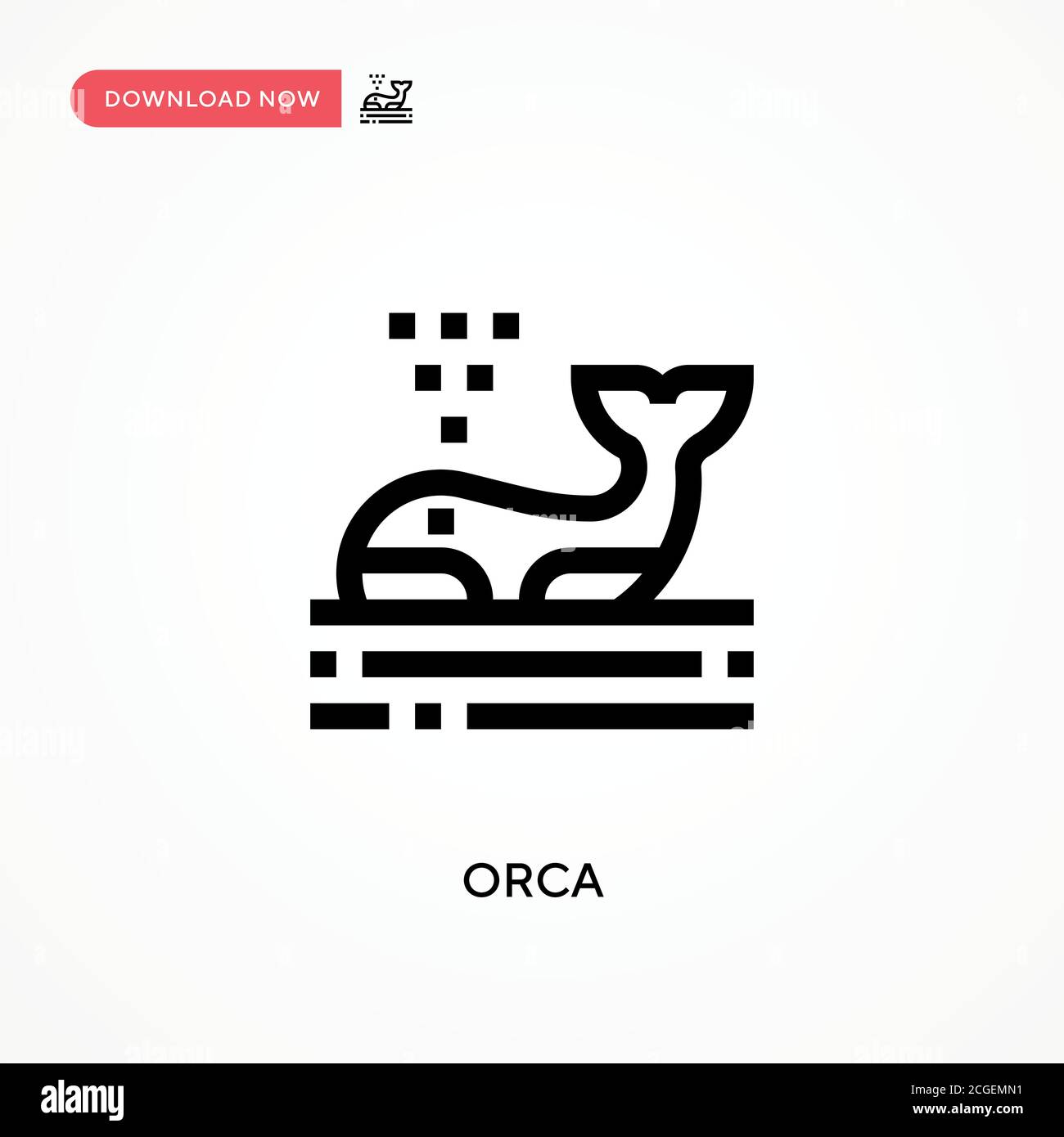Orca Simple vector icon. Modern, simple flat vector illustration for ...