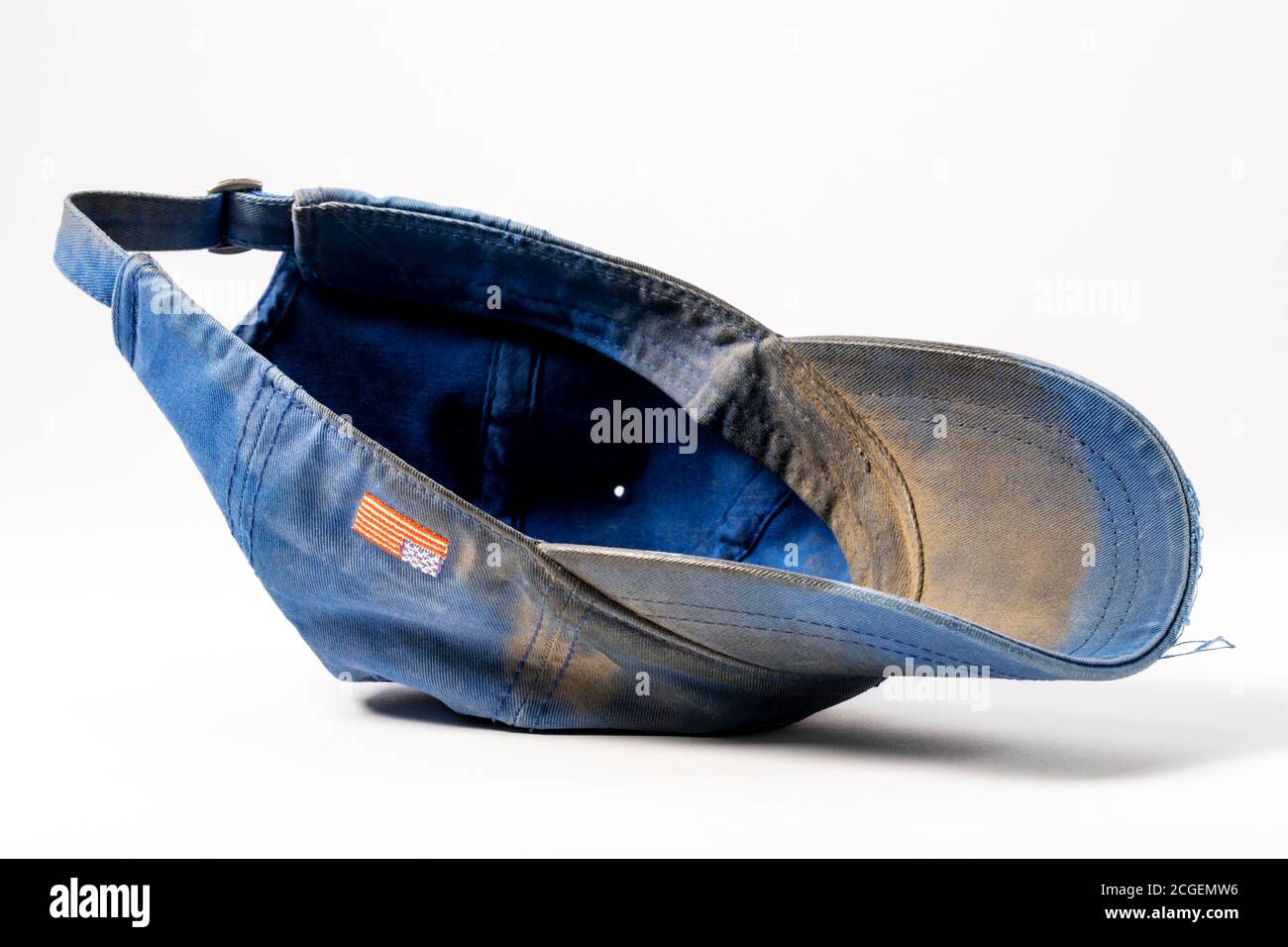 Studio still life of old worn & dirty baseball hat Stock Photo - Alamy