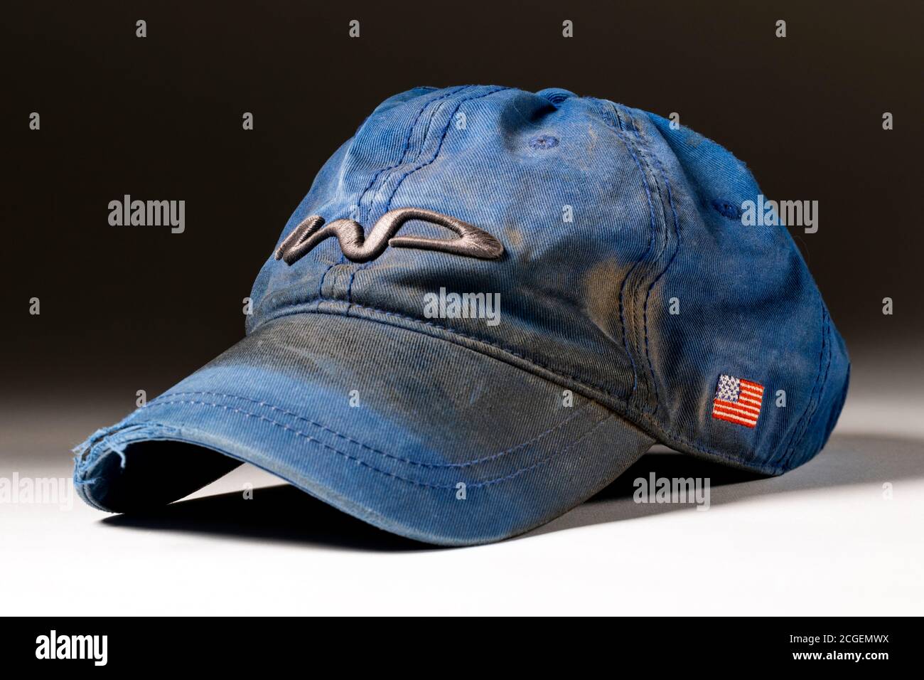 Studio still life of old worn & dirty baseball hat Stock Photo - Alamy