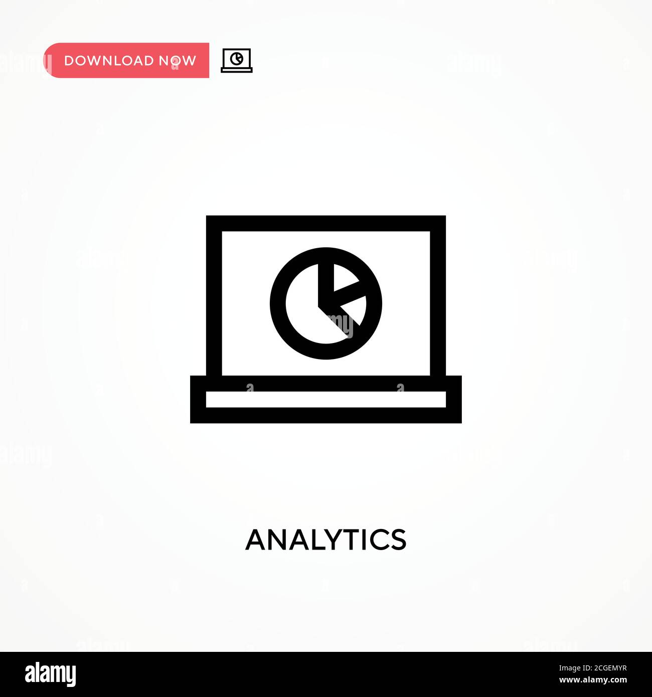 Analytics Simple vector icon. Modern, simple flat vector illustration ...
