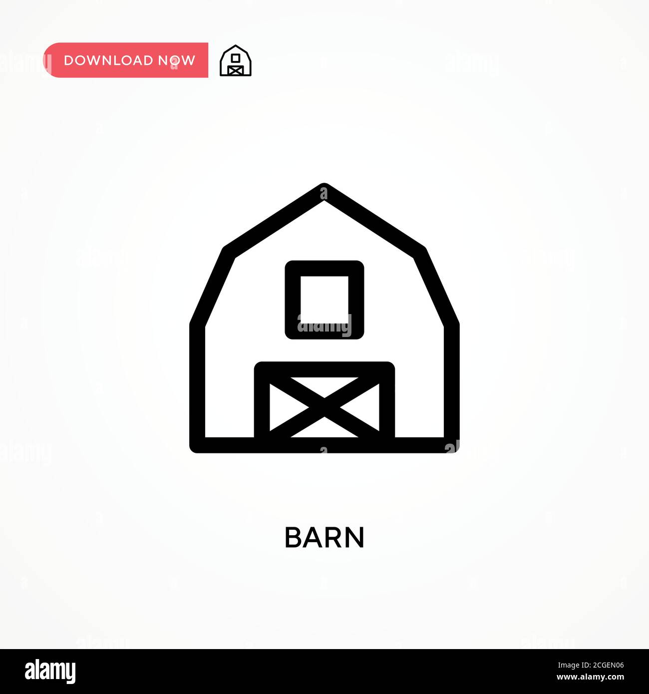 Barn Simple vector icon. Modern, simple flat vector illustration for ...