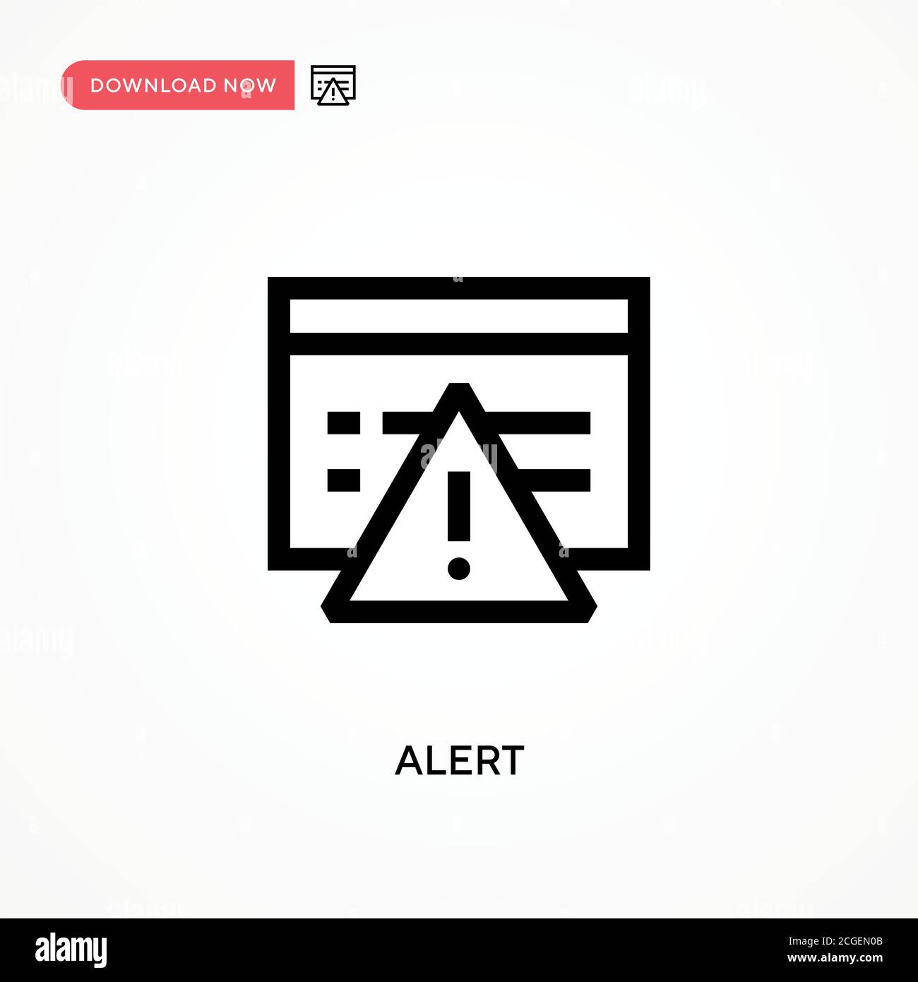 Alert Simple vector icon. Modern, simple flat vector illustration for ...