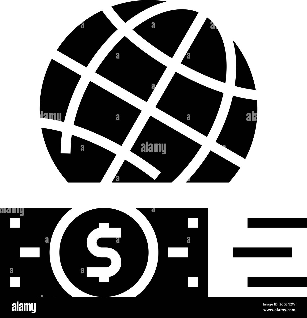 international investment glyph icon vector isolated illustration Stock ...