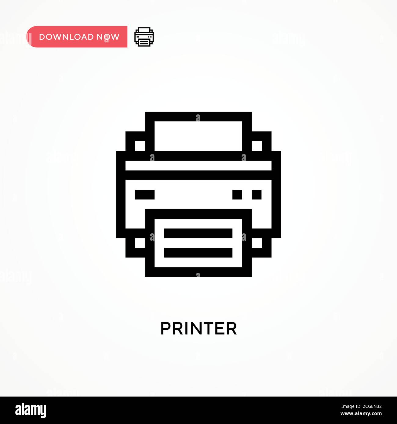 Printer Simple vector icon. Modern, simple flat vector illustration for ...