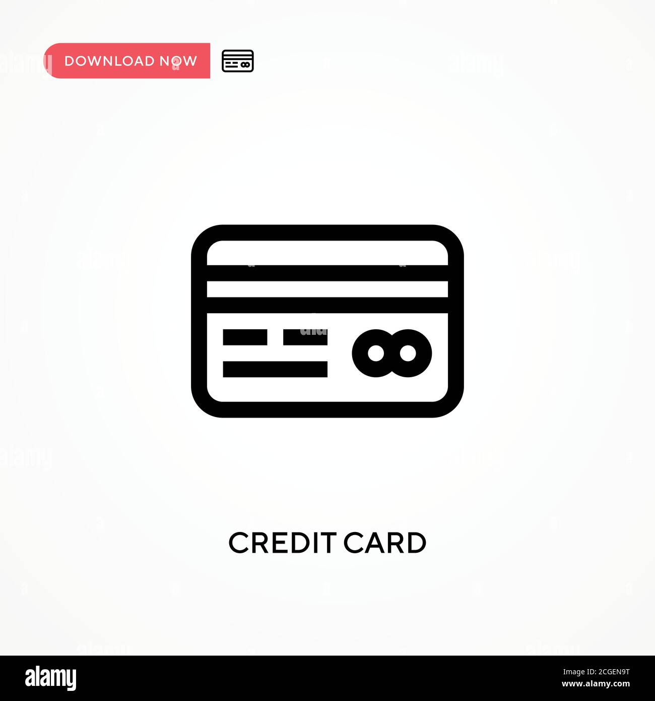 Credit card Simple vector icon. Modern, simple flat vector illustration ...