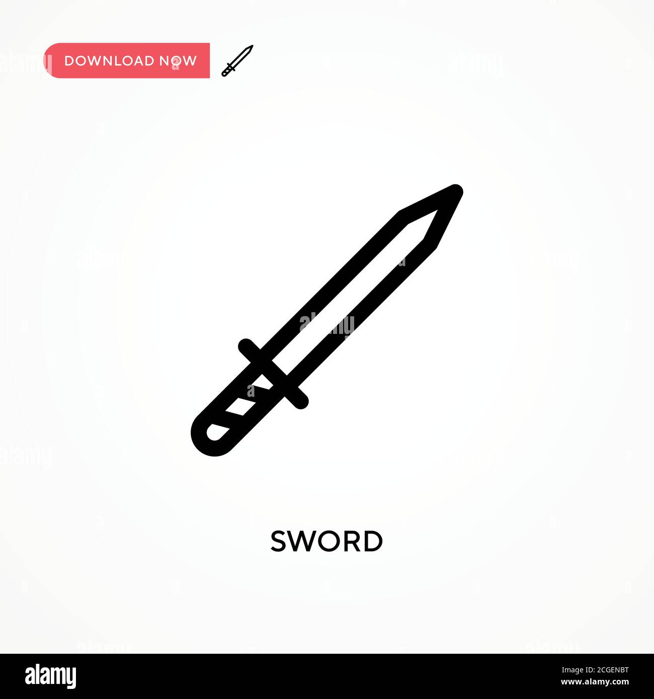 Sword Simple vector icon. Modern, simple flat vector illustration for ...