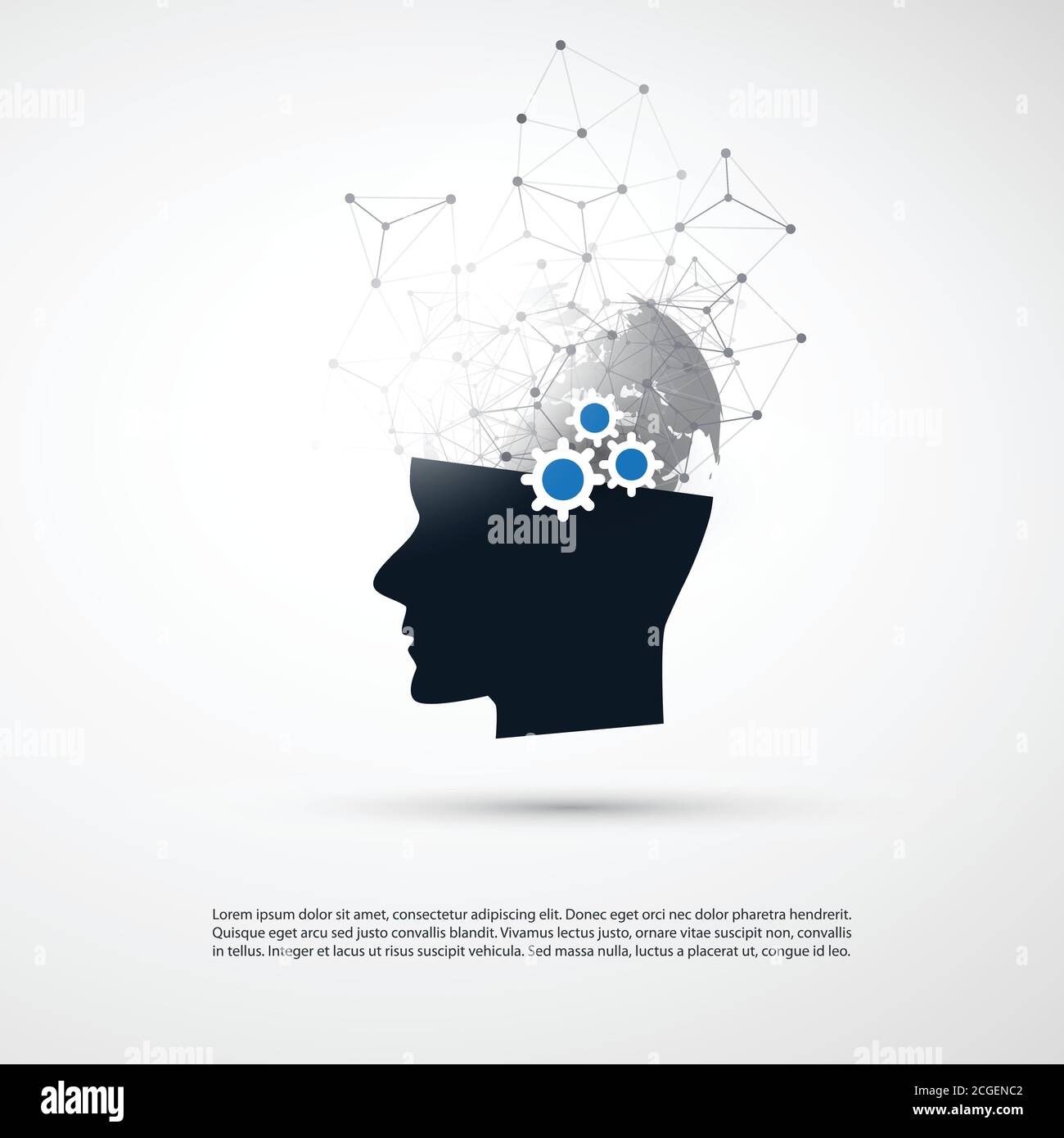 Machine Learning, Artificial Intelligence concept design Stock Vector ...