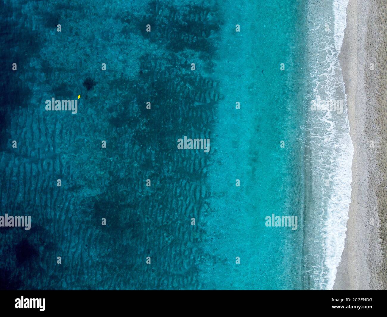 The endless blue of the Aegean Sea at Saranta beach at Pelion Peninsula ...
