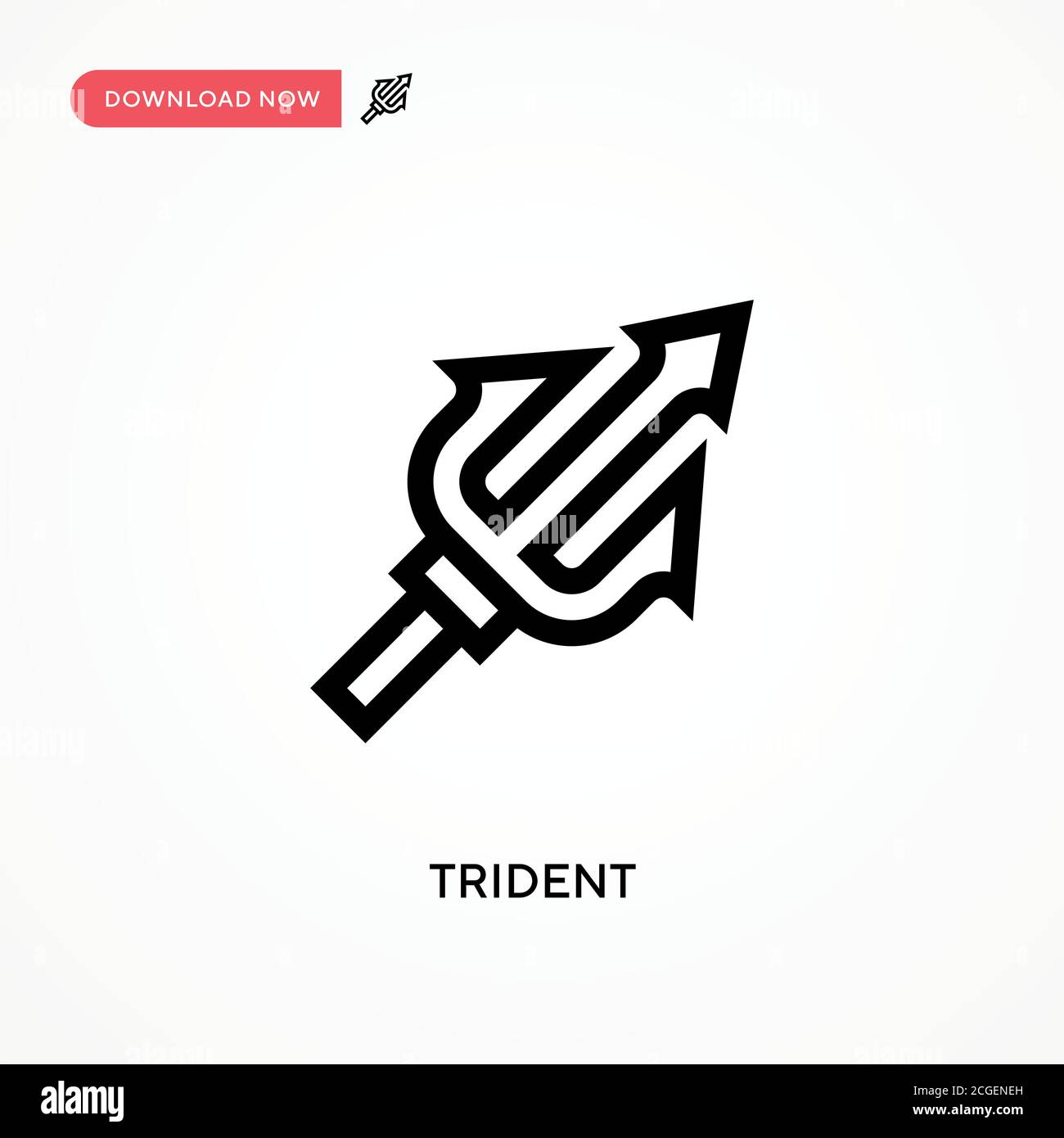 Trident Simple vector icon. Modern, simple flat vector illustration for ...