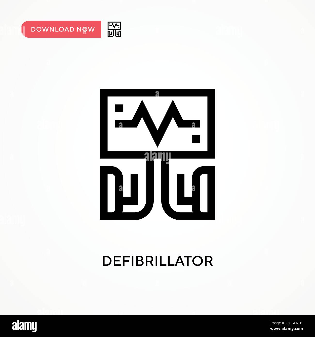 Defibrillator Simple vector icon. Modern, simple flat vector ...