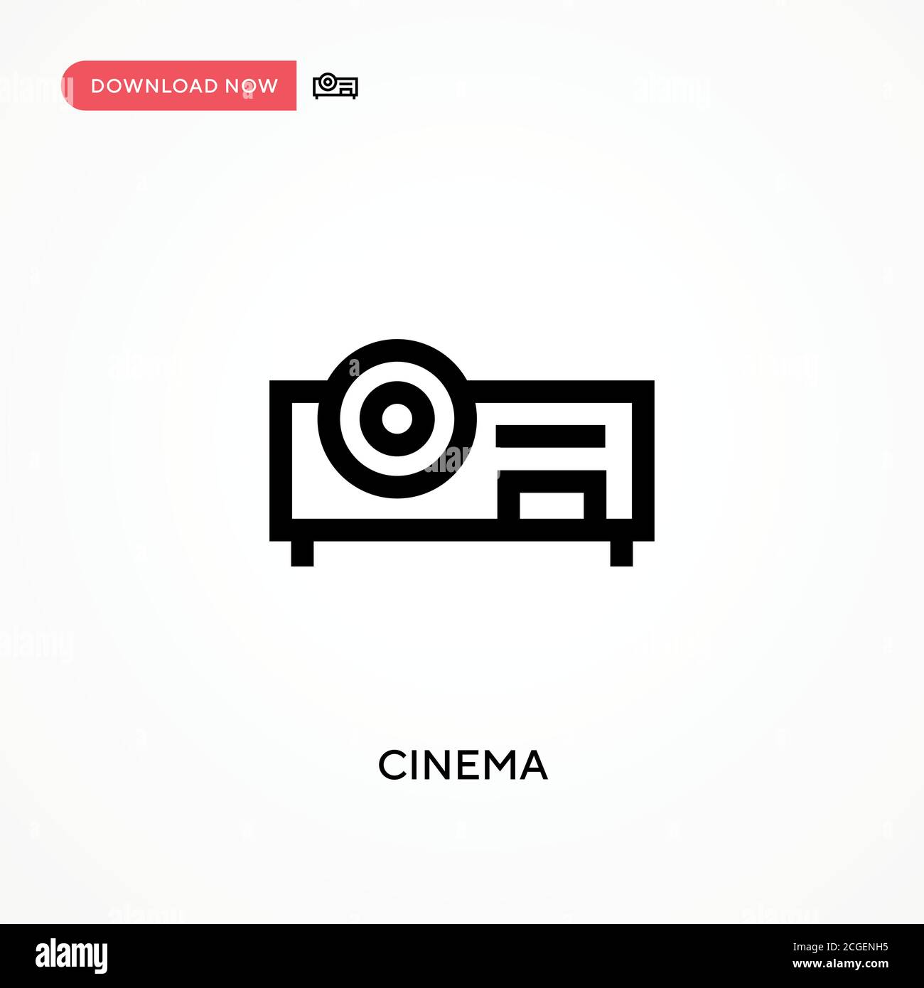 Cinema Simple vector icon. Modern, simple flat vector illustration for ...