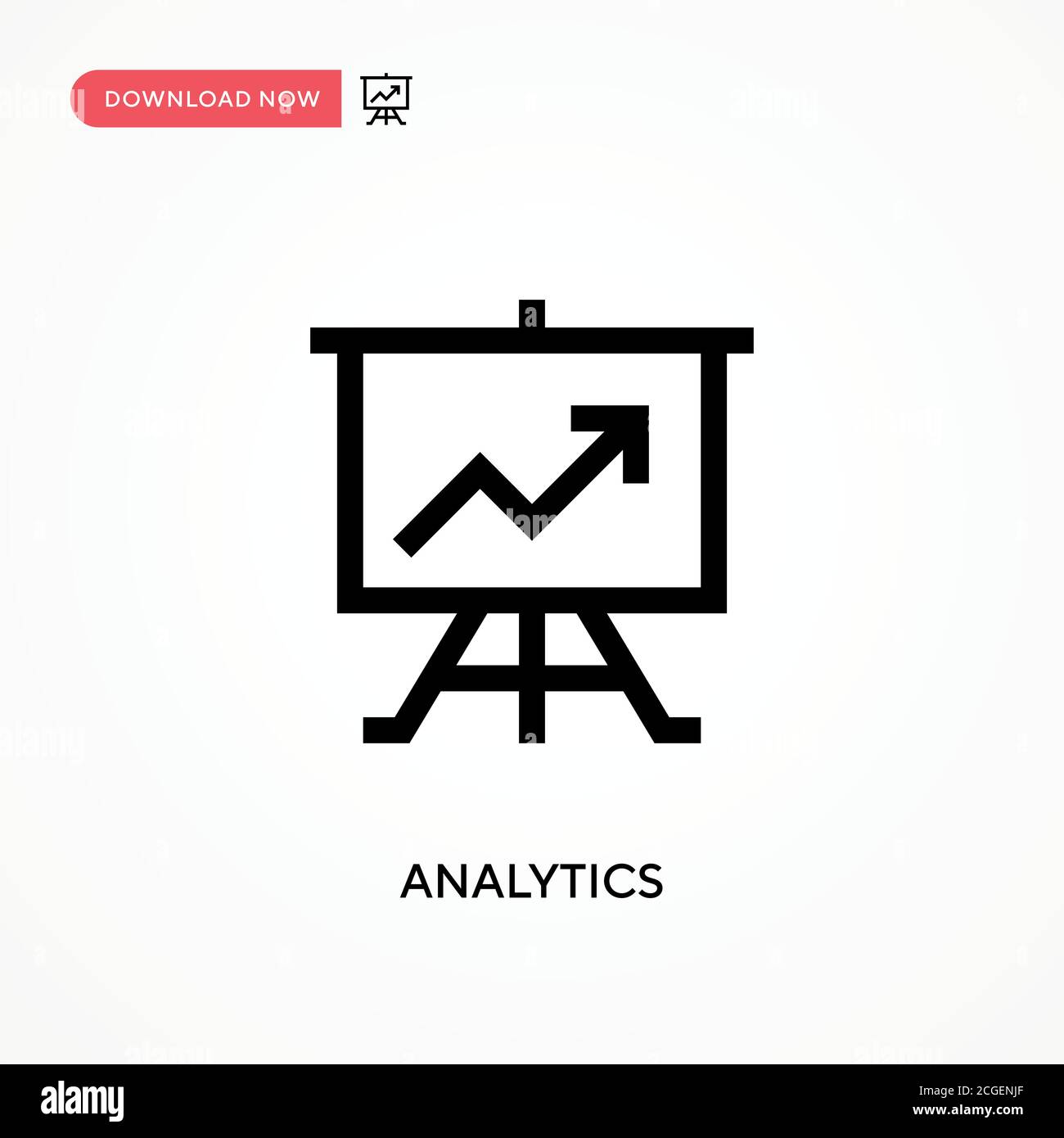 Analytics Simple vector icon. Modern, simple flat vector illustration ...
