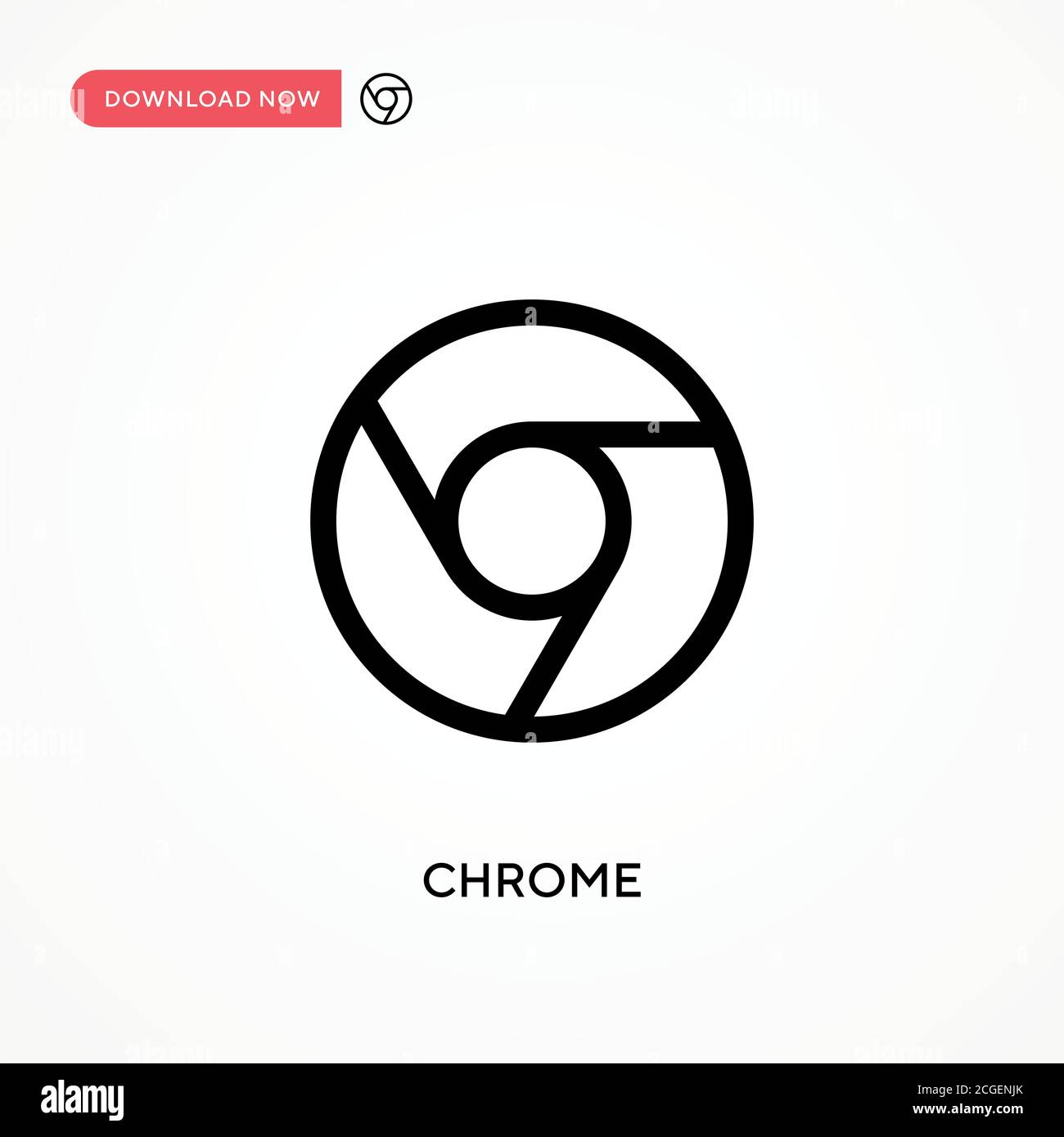 Chrome Simple vector icon. Modern, simple flat vector illustration for ...