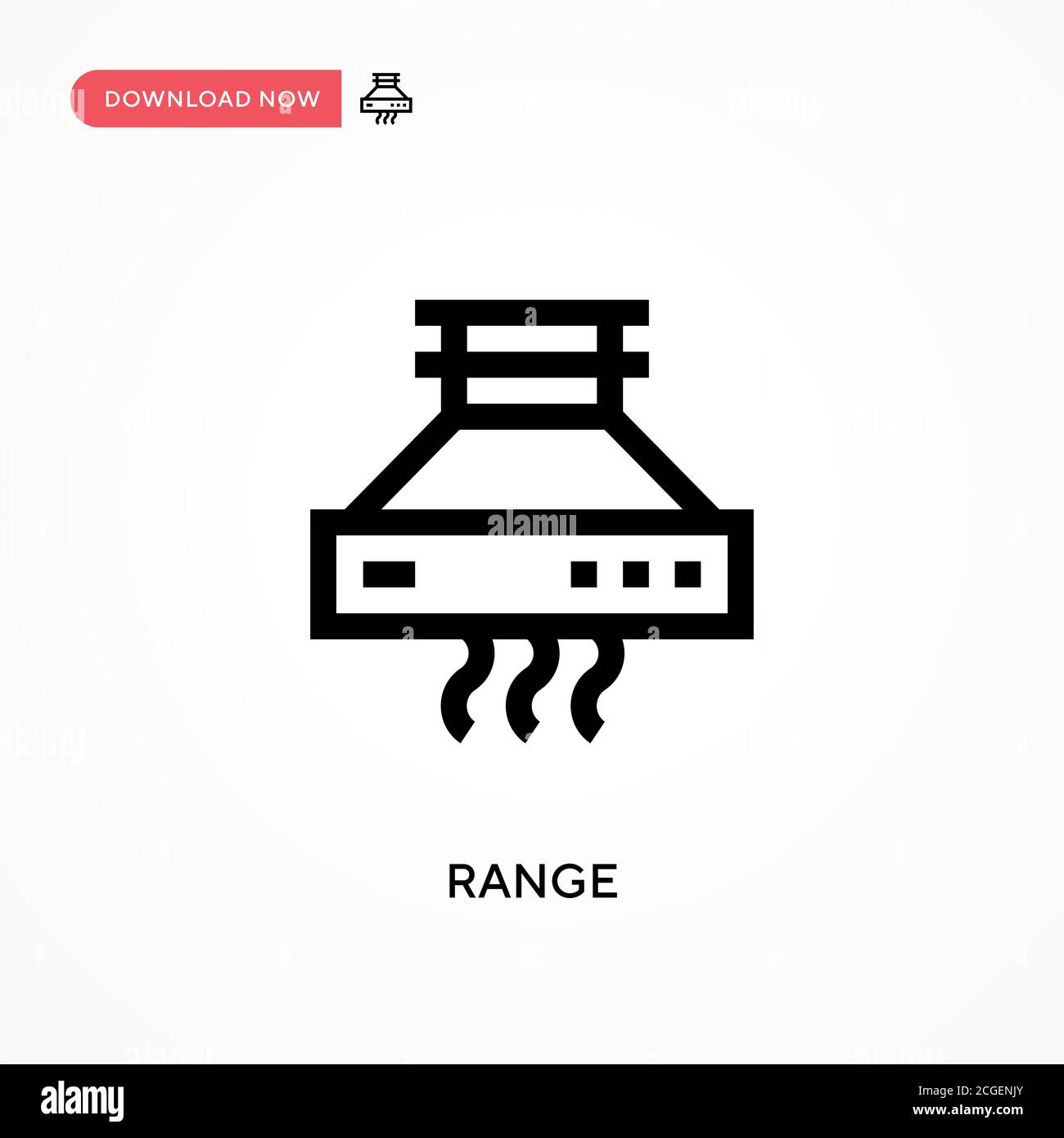 Range Simple vector icon. Modern, simple flat vector illustration for ...