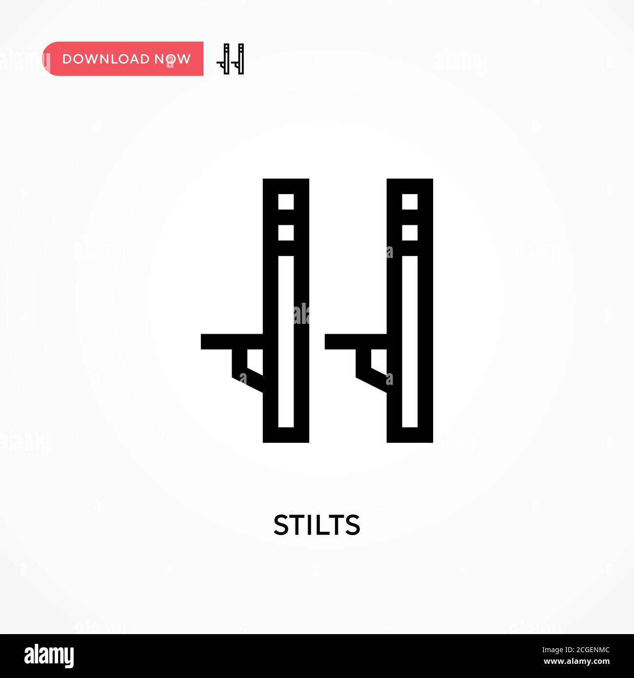 Stilts Simple vector icon. Modern, simple flat vector illustration for ...