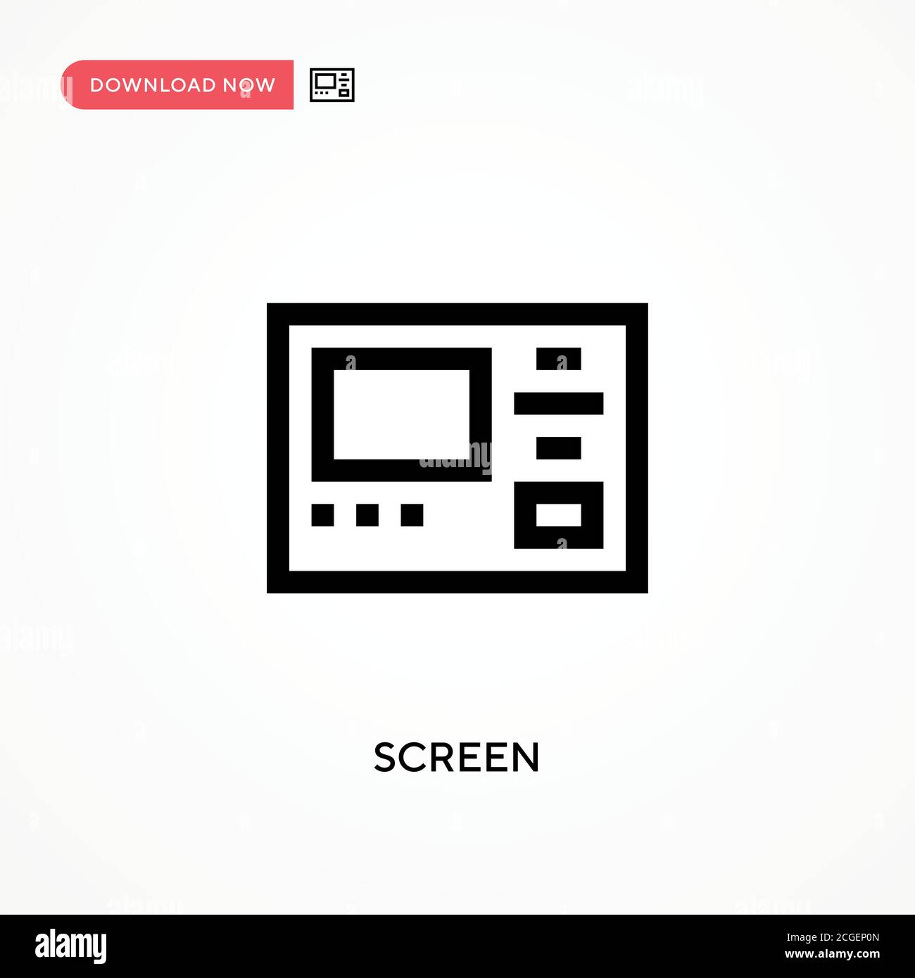 Screen Simple vector icon. Modern, simple flat vector illustration for ...