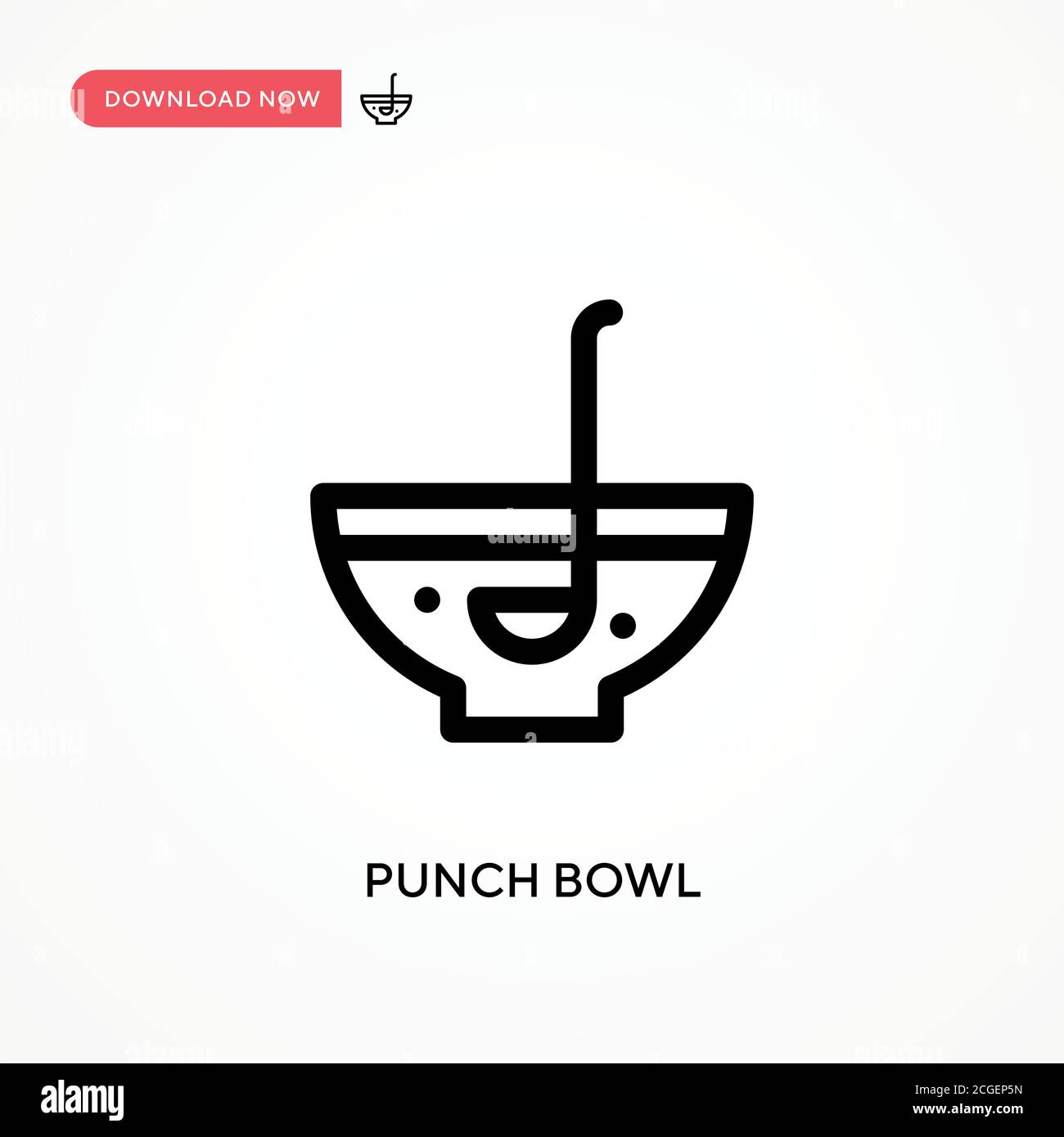 Punch bowl Simple vector icon. Modern, simple flat vector illustration ...