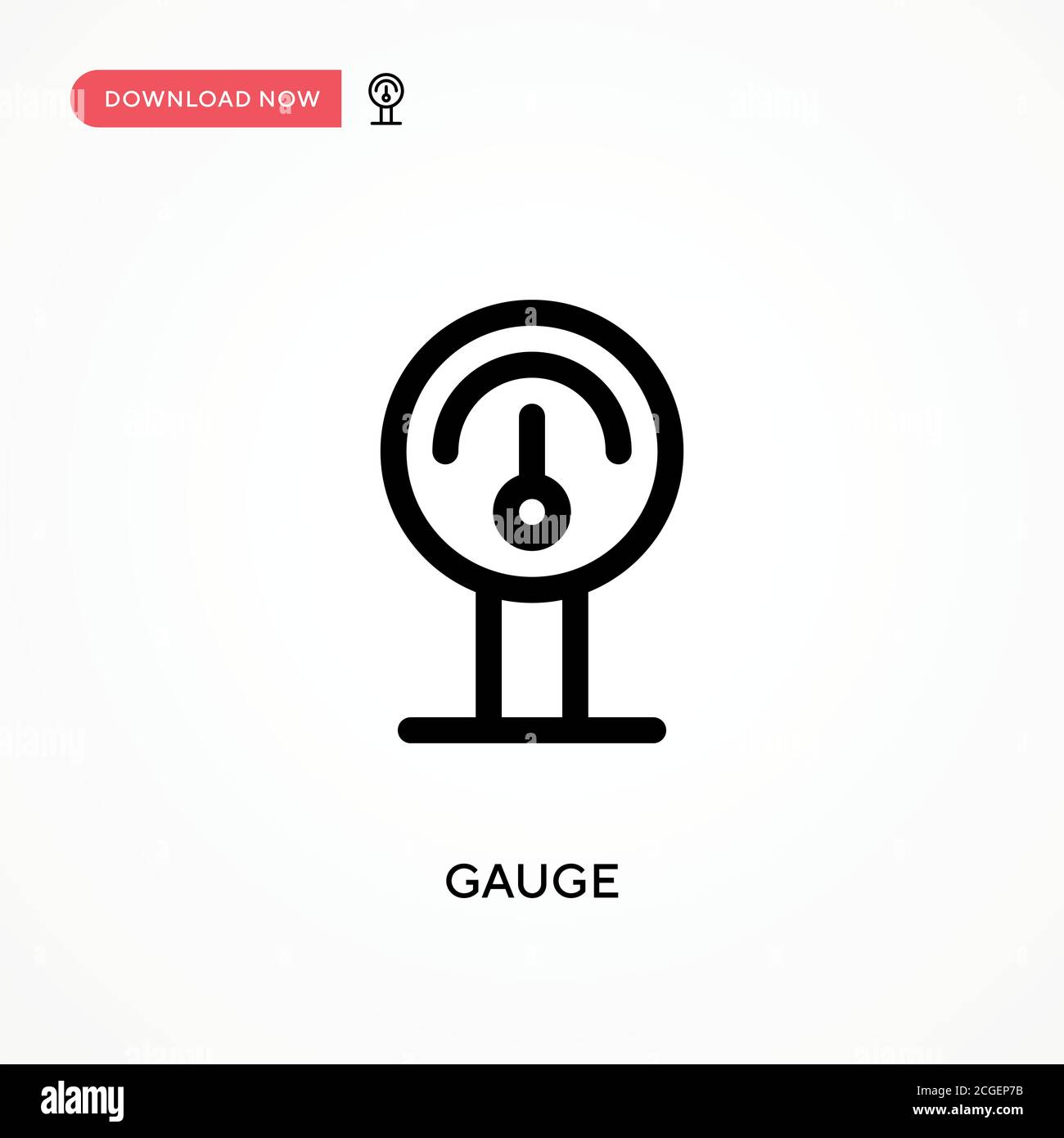 Gauge Simple vector icon. Modern, simple flat vector illustration for ...