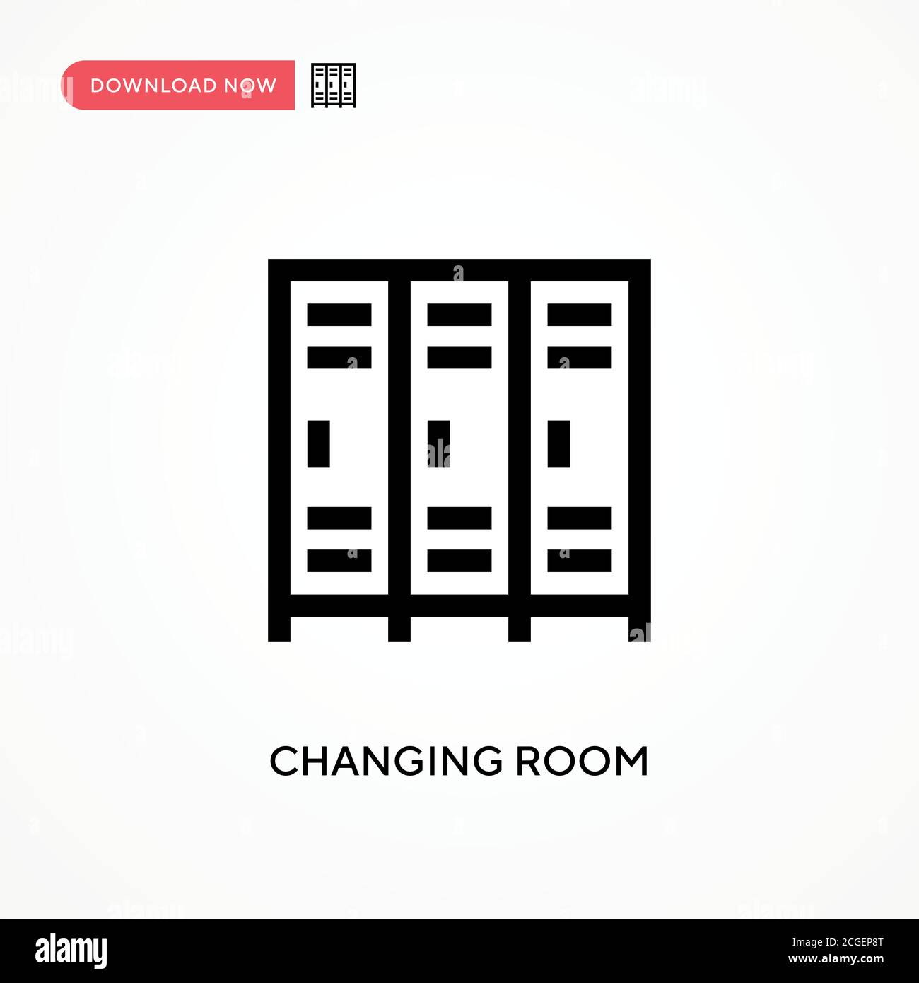 Changing room Simple vector icon. Modern, simple flat vector ...