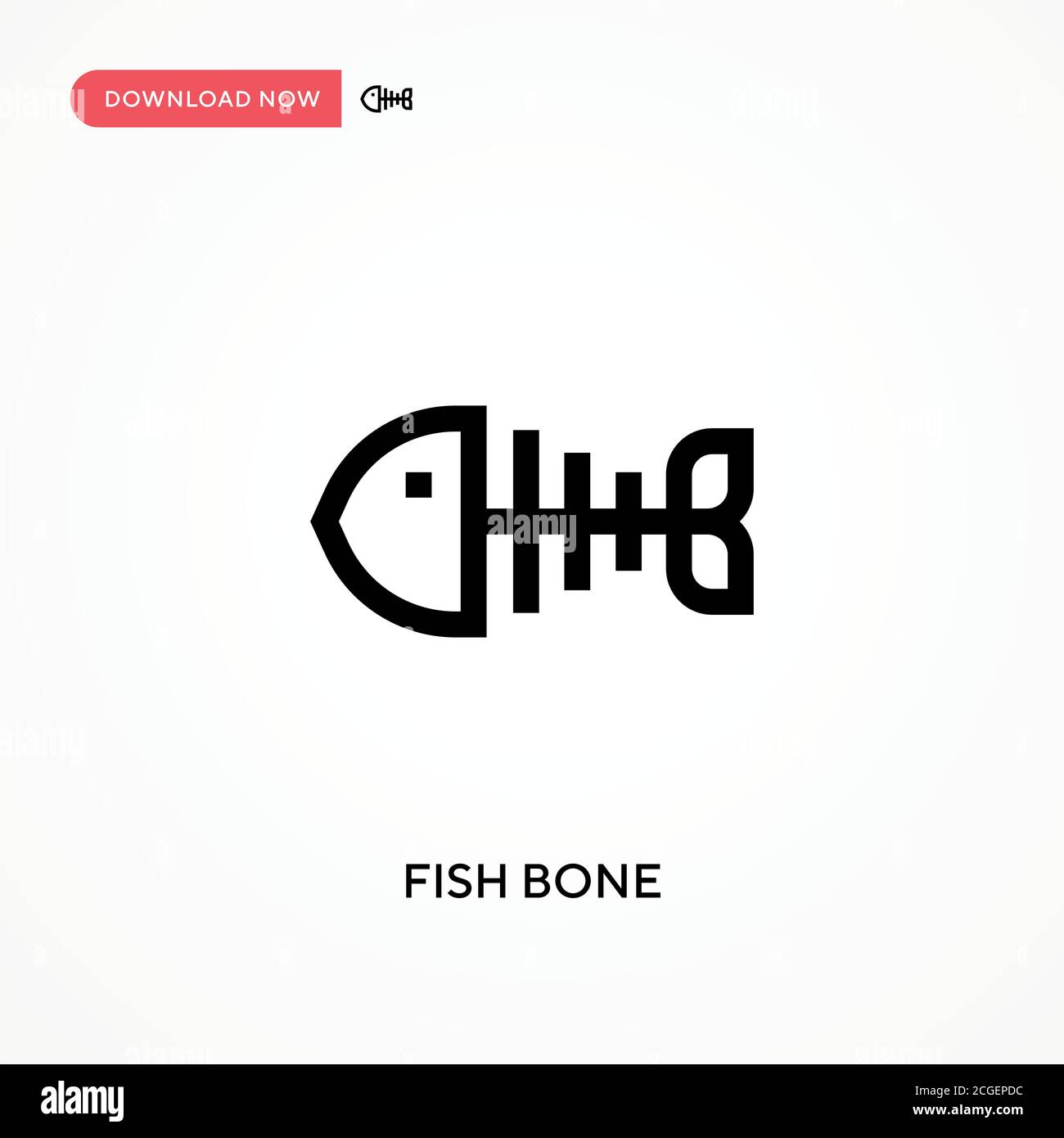 Fish bone Simple vector icon. Modern, simple flat vector illustration ...