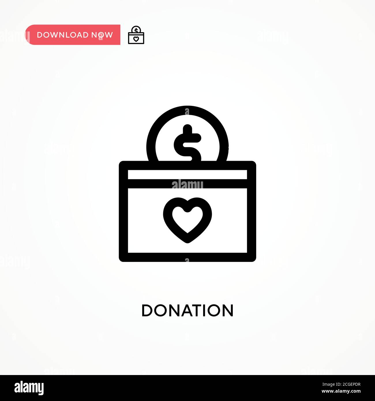 Donation Simple vector icon. Modern, simple flat vector illustration ...