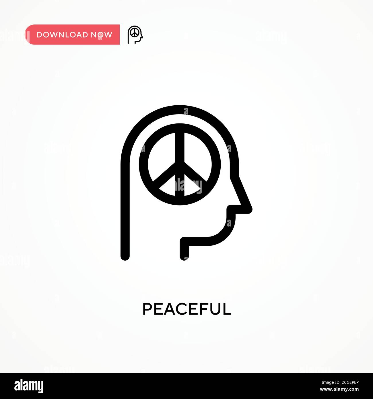 Peaceful Simple vector icon. Modern, simple flat vector illustration ...