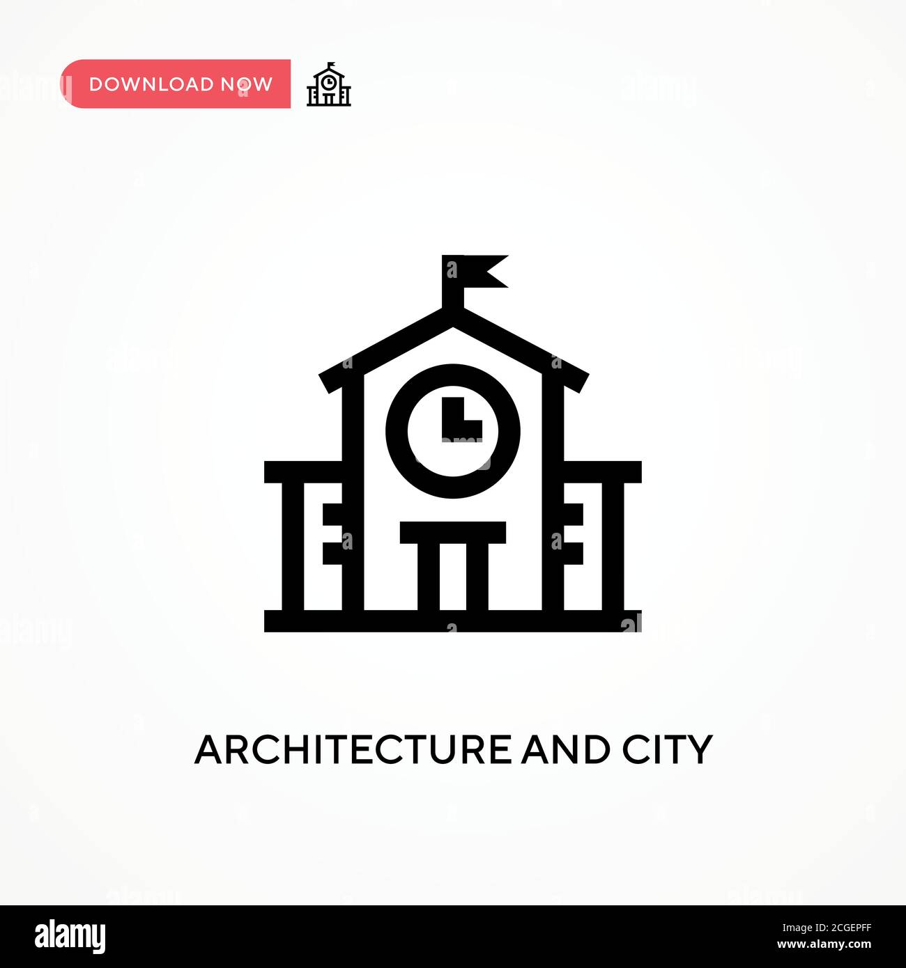 Architecture and city Simple vector icon. Modern, simple flat vector ...
