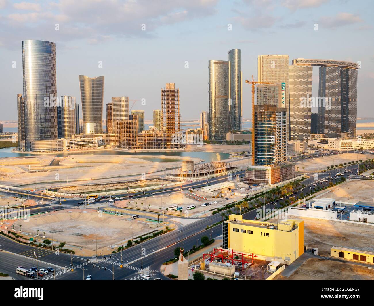 Construction on Al Reem Island, Abu Dhabi Stock Photo - Alamy